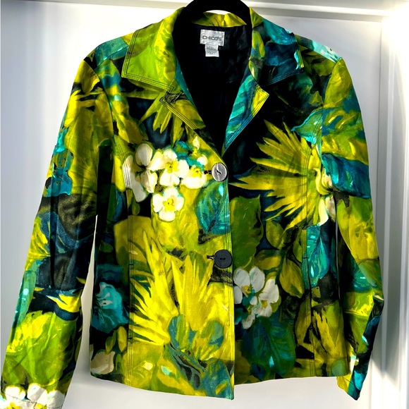 Chico's | Jackets & Coats | Chicos Brand Floral Jacket | Poshmark